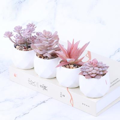 China Artificial Real Touch Potted Plants Simulated Succulent Small Plant for sale
