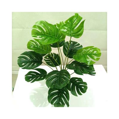 China Artificial Greenery 18 Head Turtle Back Leaves Palm Tree Potted Plant Home Kitchen Wedding Decoration for sale