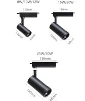China 1CCT Aluminum Alloy Lamp Body 10-60 Degree Zoomable Lens LED Focus Light Track Light for sale