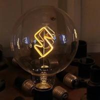 China GLOBE G125 Series LED Decorative Edison Light Bulb with Customize Patterns or Text for sale
