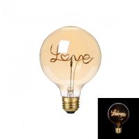 China 4W G125 Series Dimmable LED Decorative Light E27 Base Clear Amber Glass Favorite for sale