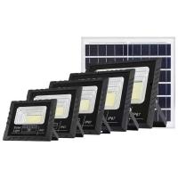 China Black Waterproof Warehouse Stadium Solar Charging Floodlight Solar Led Outdoor Light for sale