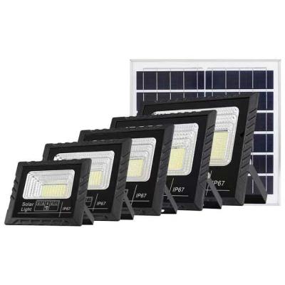 China Black Waterproof Warehouse Stadium Solar Charging Floodlight Solar Led Outdoor Light for sale