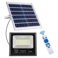 China Black Waterproof Warehouse Stadium Solar Charging Floodlight Solar Led Outdoor Light for sale