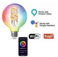 China 80 Ra Dimmable Filament Bulb Smart LED Light with Color Changing and Wireless Control for sale