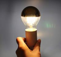 China Half Chrome Plating A60 6W Warm White 2700K LED Filament Retro Bulb for E27 Base Type for sale