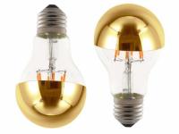 China Half Chrome Plating A60 6W Warm White 2700K LED Filament Retro Bulb for E27 Base Type for sale