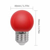 China LED G45 Globe Christmas Lights 1W Colored Night Mini Edison E26 15W Equivalent Red Bulb for sale