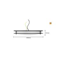 China 120V 25W 5CCT Middle Size 16inch LED Double Ring Intergrated Ceiling Light CL-B1628 for sale