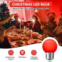 China LED G45 Globe Christmas Lights 1W Colored Night Mini Edison E26 15W Equivalent Red Bulb for sale