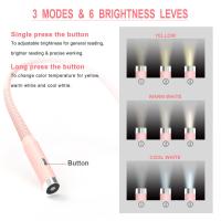 China Flexible Neck Charging Led Desk Lamp Reading Lamp Energy 30000 Hours Lifespan White for sale