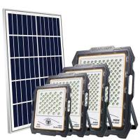 China Cold White Emitting Color Timing Switch Warehouse Stadium Solar Street Lights Outdoor Charging Floodlight for sale