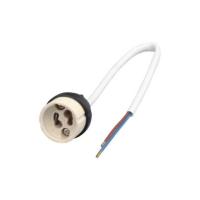 China GU10 Bulb Holder Ceramic Lamp Holder With Silicon Cable 1- 0.05kg for Indoor Lighting for sale