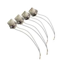 China GU10 Bulb Holder Ceramic Lamp Holder With Silicon Cable 1- 0.05kg for Indoor Lighting for sale