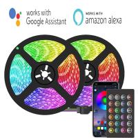 China 5m 10m 15m Indoor and Outdoor Bluetooth/Wifi Remote Control Smart Strip Lights for sale