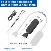 China Lithium Battery Type Flexible LED Foldable Book Light for Eye Protection Black Color for sale