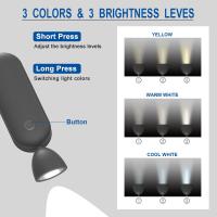China Lithium Battery Type Flexible LED Foldable Book Light for Eye Protection Black Color for sale