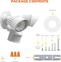 China Long Lifetime 20W IP65 White LED Motion Sensor Security Light for Outdoor Lighting for sale