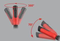 China 500/250lm 2600mah Rechargeable Battery LED Neck Light in Black Color with 80 Ra CRI for sale