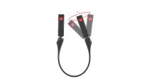 China 500/250lm 2600mah Rechargeable Battery LED Neck Light in Black Color with 80 Ra CRI for sale