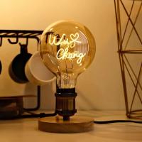 China G80/95 Series Dimmable LED Decorative Edison Bulb 4W Glass Clear Amber Base Hotel 1- for sale
