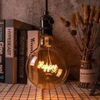China G80/95 Series Dimmable LED Decorative Edison Bulb 4W Glass Clear Amber Base Hotel 1- for sale