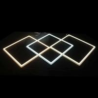 China 595*595*15 Tri-color Dimmable Ultra Slim Led Flat Panel Frame Light Temperature C -20 45 for sale