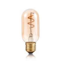 China T45 3w Single Curved Glass Filament Bulb Vintage Soft Flexible LED Light Bulb for Lighting for sale