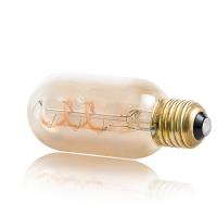 China T45 3w Single Curved Glass Filament Bulb Vintage Soft Flexible LED Light Bulb for Lighting for sale