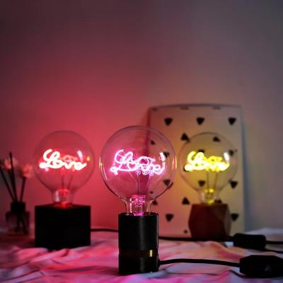 China 80 Ra Clear Amber G125 Series Dimmable LED Filament Bulb Manual Button Switch Mode 4W for sale