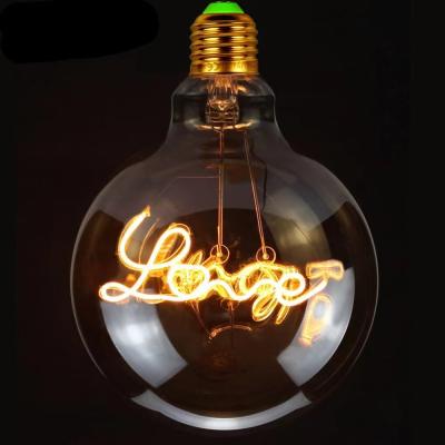 China 2700K E27 Base 4W G80/95/125 Series Dimmable LED Decorative Edison Bulb Clear Amber Glass for sale