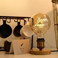 China 2700K E27 Base 4W G80/95/125 Series Dimmable LED Decorative Edison Bulb Clear Amber Glass for sale