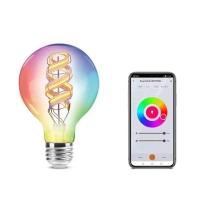 China Dimmable Indoor Smart LED Filament Bulb with RGB Light and Wireless Bluetooth Control for sale