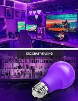 China 15000 Hour Working Lifetime Purple LED Bulb A19 9W for Home and Party Decoration for sale