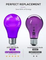 China 15000 Hour Working Lifetime Purple LED Bulb A19 9W for Home and Party Decoration for sale