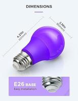 China 15000 Hour Working Lifetime Purple LED Bulb A19 9W for Home and Party Decoration for sale