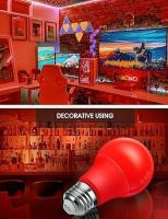 China E26 Red LED Bulb A19 9W for Valentine's Day Indoor Porch Thanksgiving Year Decoration for sale