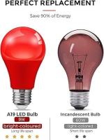 China E26 Red LED Bulb A19 9W for Valentine's Day Indoor Porch Thanksgiving Year Decoration for sale