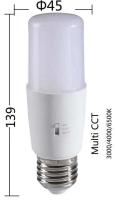 China Plastic 8W12W Lamp Lighting T Shape Bulb 3CCT 3000K/4500K/6000K 36000 Hours Lifespan for sale