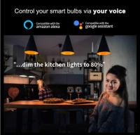 China 9W E27/B22 Multicolor Dimmable WiFi LED Light Bulb Compatible with google alexa Residential for sale