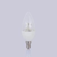 China Lighting solutions service E14 base 3000K warm light clear cover c37 LED Candle bulb for sale