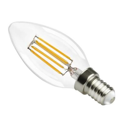 China ETL Listed C35 E11 LED Filament Bulb 4W 120C Dimmable 500lm 0.06kg for Energy Saving for sale