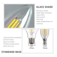 China ETL Listed C35 E11 LED Filament Bulb 4W 120C Dimmable 500lm 0.06kg for Energy Saving for sale