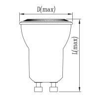 China Home Office LED Light Source MR11 GU10 4W 35mm Dia Spot Light 36D Beam Angle 12V/85-240V for sale