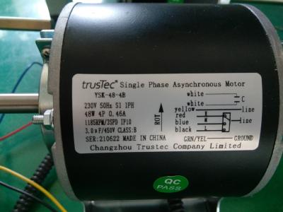 China 230V 48W 4-Pole Single Phase FCU Motor with Three-Speed Control for HVAC Systems for sale