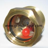 China Brass Oil Level Sight Glass G1 BSP Thread 2mm Glass Thickness for Pump Gearbox Compressor for sale