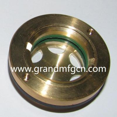 China 2 Inch NPT Male Brass Oil Level Sight Glass Indicator for Vacuum Pump Air Compressor 5-10 Bar for sale