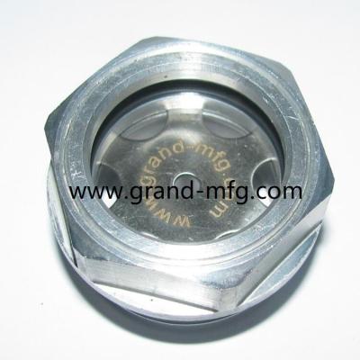 China Aluminum Coolant Tank Sight Glass Heavy Duty Metric Thread 5-10 Bar Liquid Level Gauge for sale