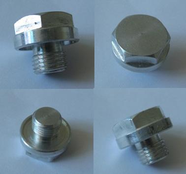 China Aluminum Drain Plug 3/4 Inch BSP Thread with O-Ring for Gearbox Oil Pan for sale
