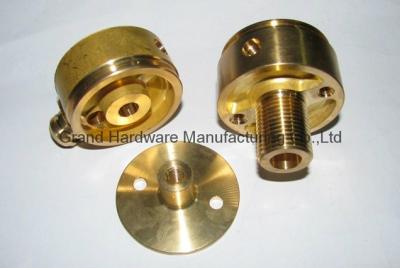 China Brass Machined Parts CNC Turning 0.01mm Tolerance BSP NPT Metric Thread OEM ODM for sale